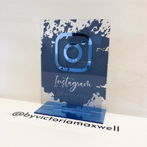 Custom Acrylic Instagram Sign for Business Reception - Social Media ...