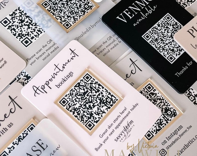 Mini QR Code Display Sign - Etsy Canada