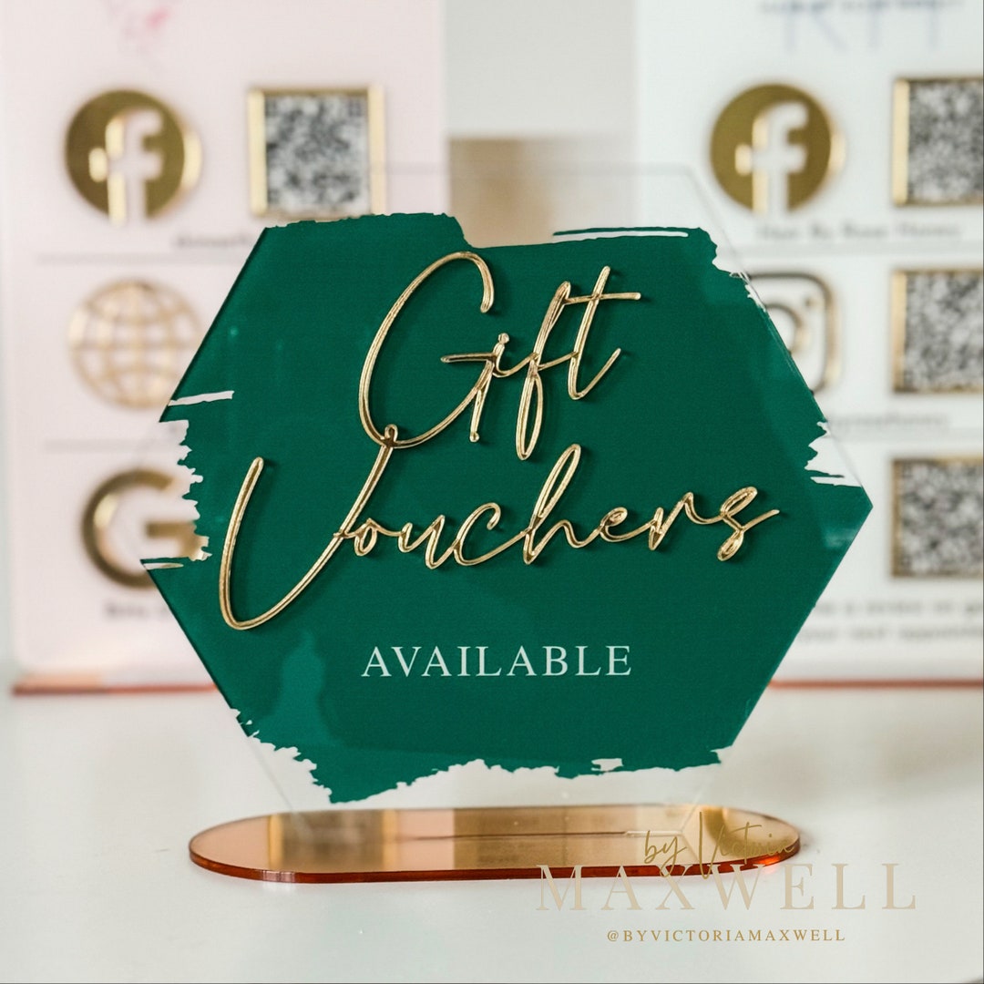 Gift Vouchers Available Store Shop Sign - Etsy