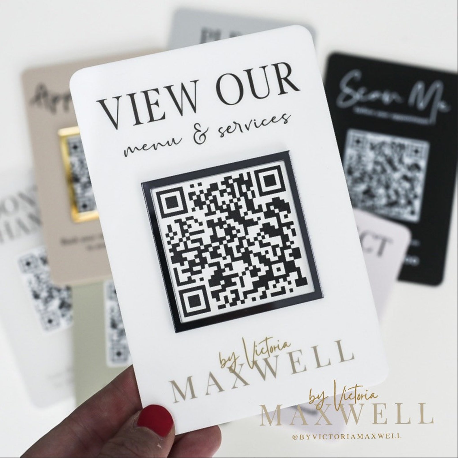 Mini QR Display Sign - Etsy UK