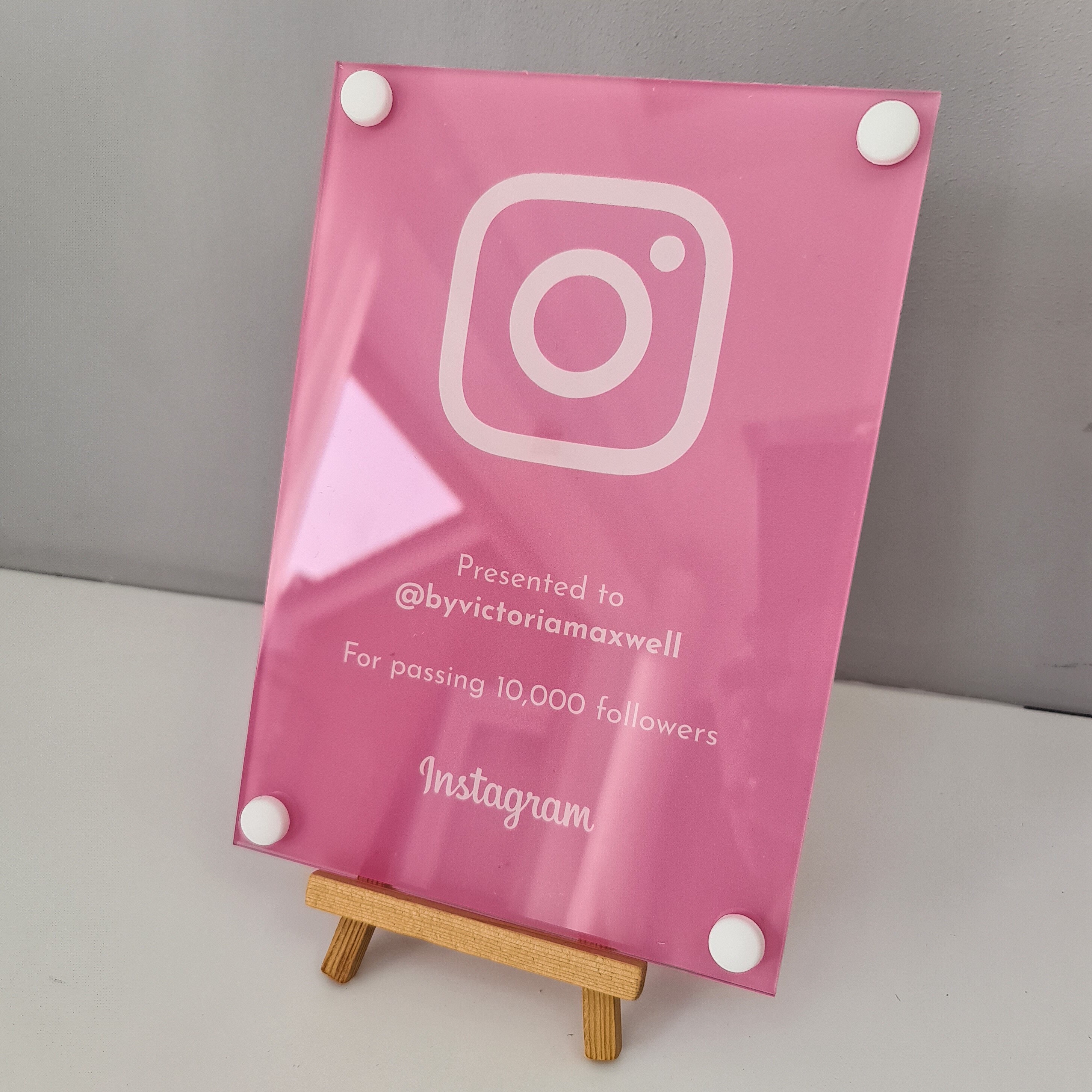 Social Media Milestone Award Plaque Sign | Content Creator Instagram ...