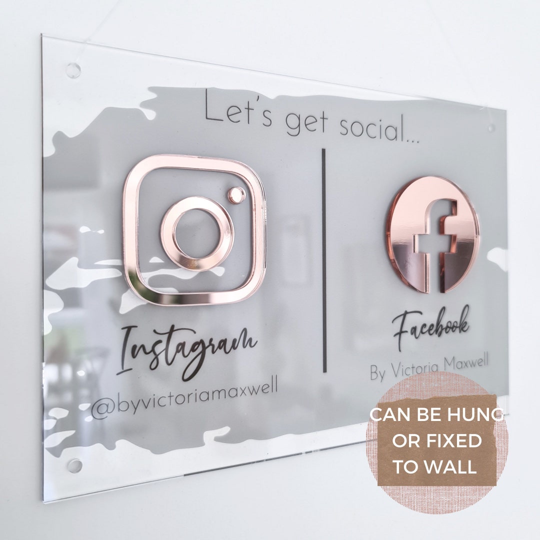 Double Business Social Media Sign Salon Sign Beauty Sign Hairdressers ...