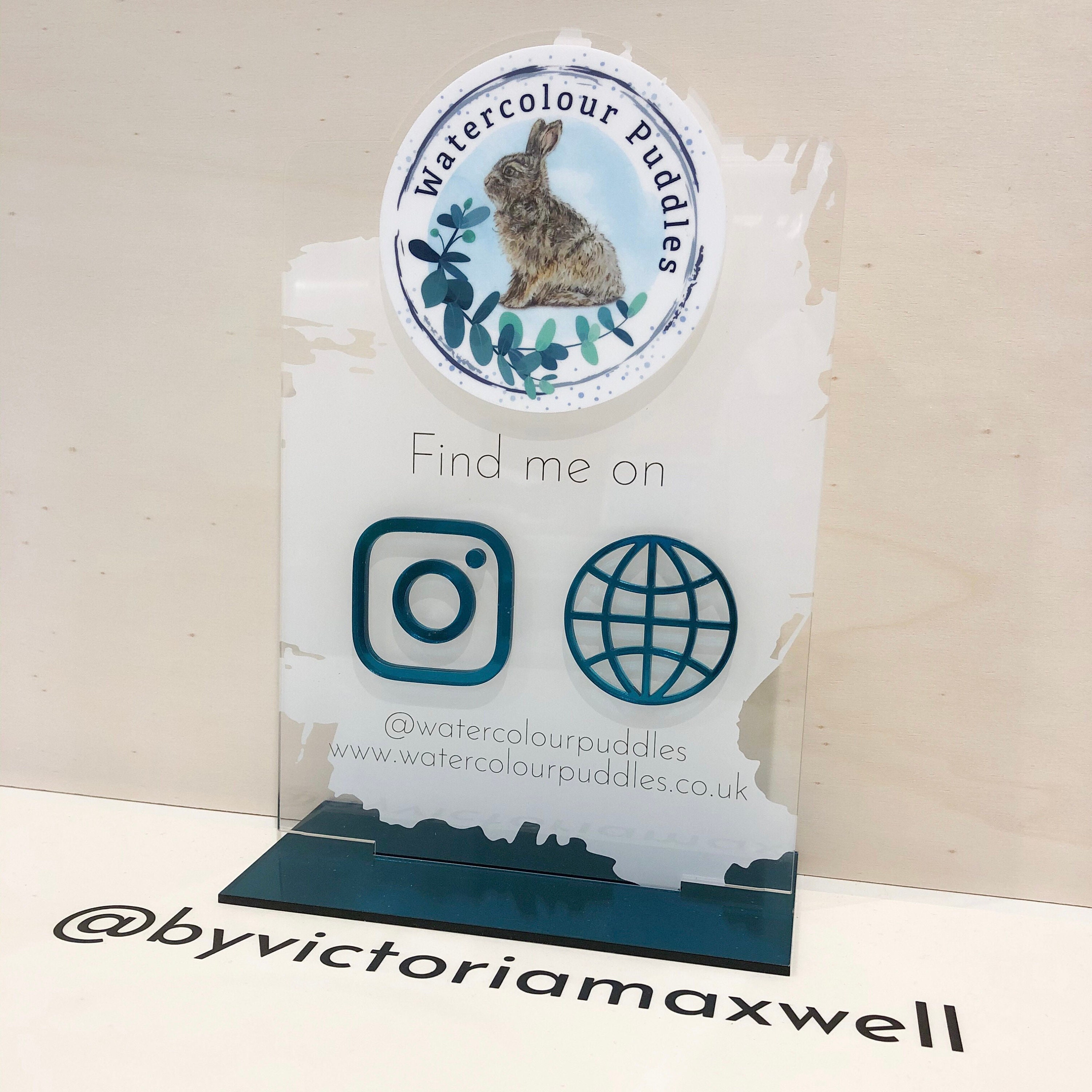 Multi Logo Business Social Media Sign With Your Business Logo | Etsy