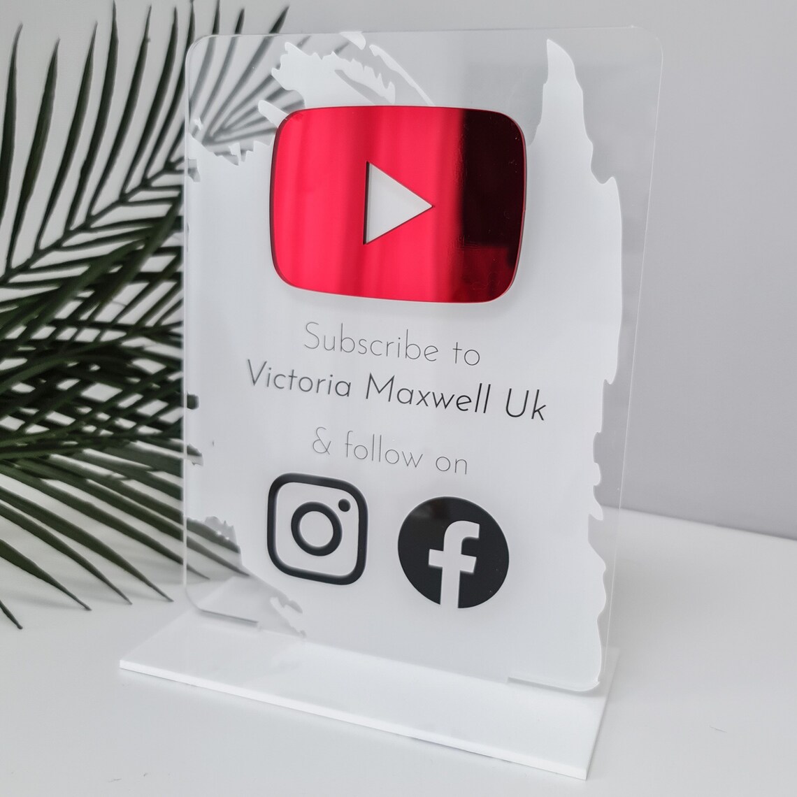 Personalised Youtube Channel Business Social Media Sign Play | Etsy