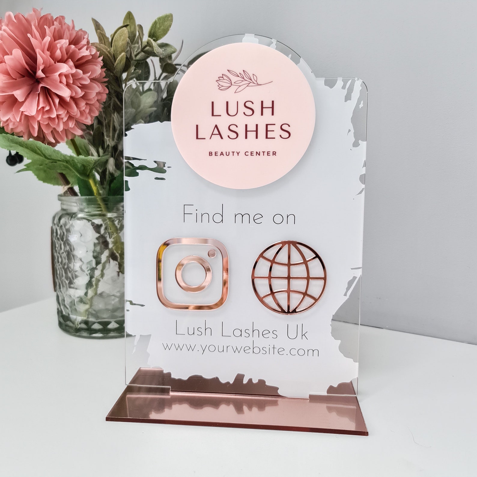 Multi Logo Business Social Media Sign With Your Business Logo | Etsy