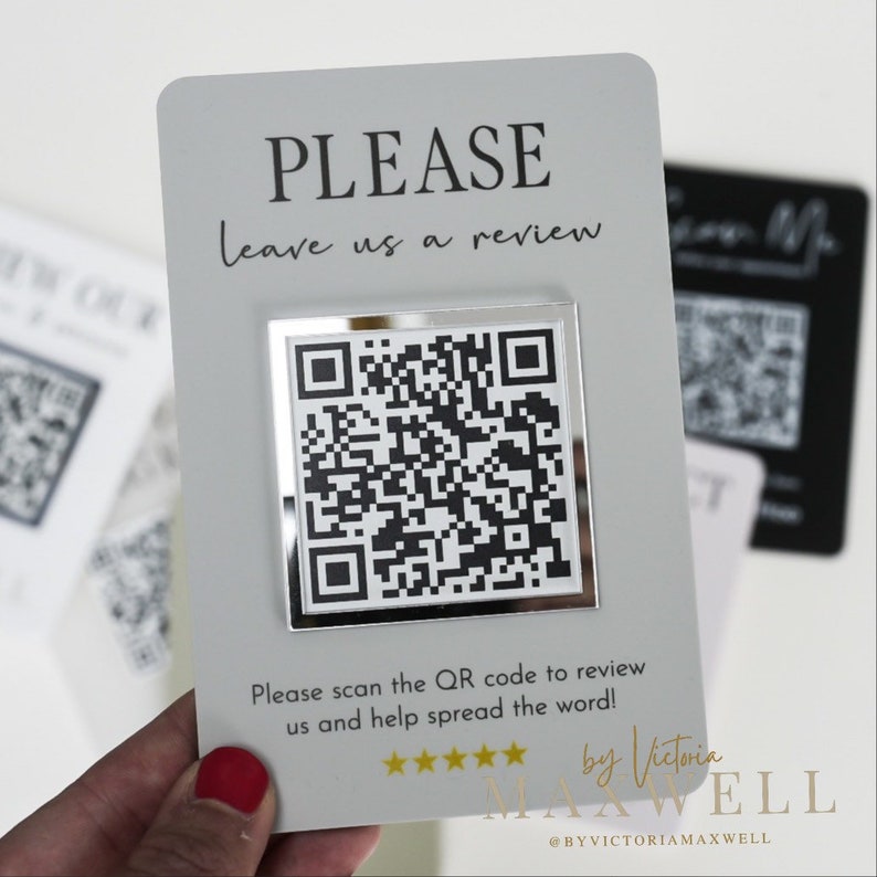 Mini QR Display Sign - Etsy