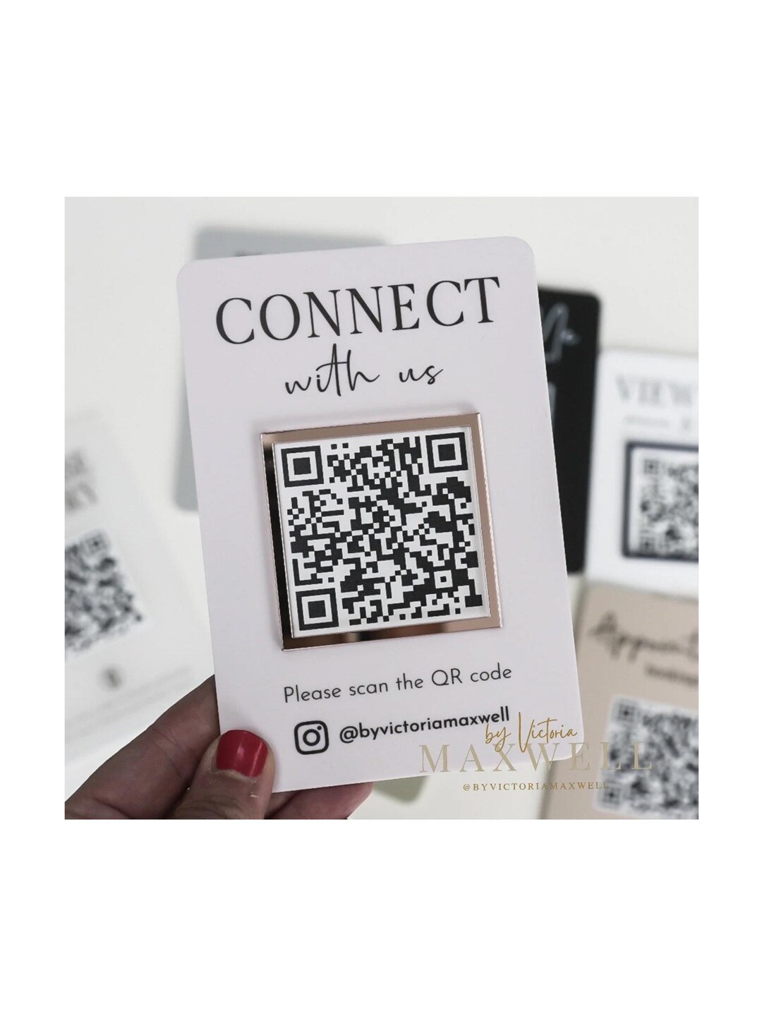 Mini QR Code Display Sign - Etsy