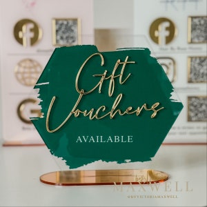 Gift Vouchers or Gift Cards Available Desktop Store Shop Sign - Etsy UK