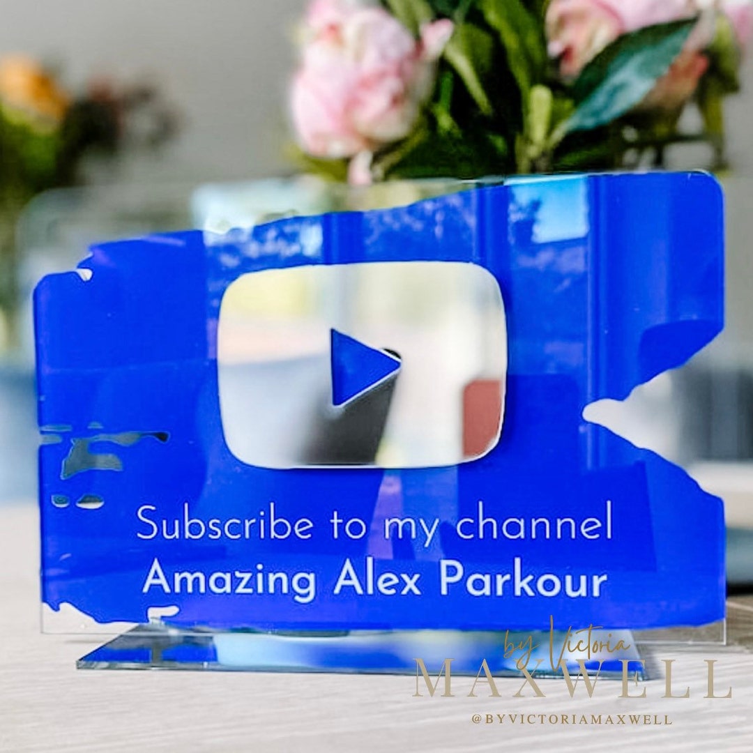 Custom Youtube Channel Sign Personalized Acrylic Sign Subscribe and ...
