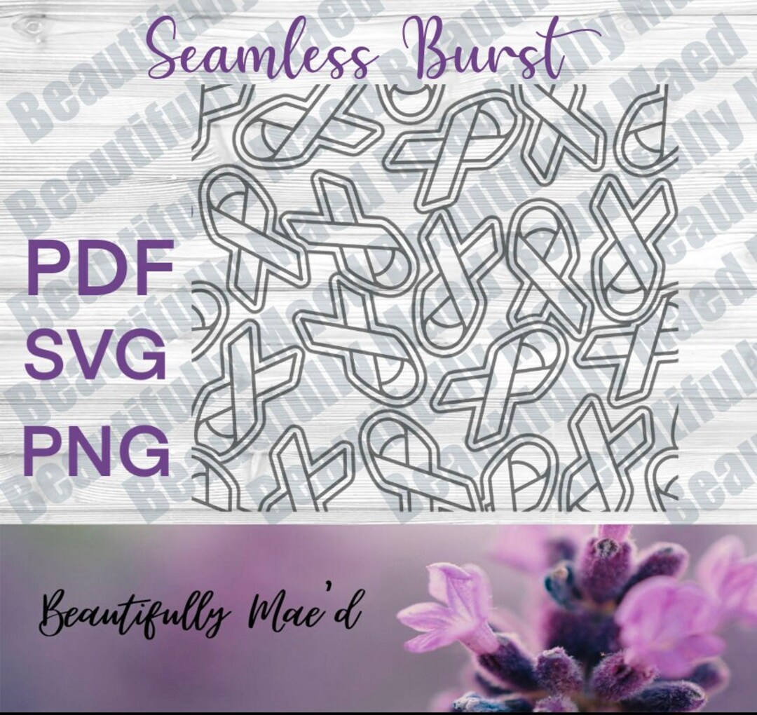 Ribbon Seamless Burst Design | PNG SVG PDF Template (digital Download ...