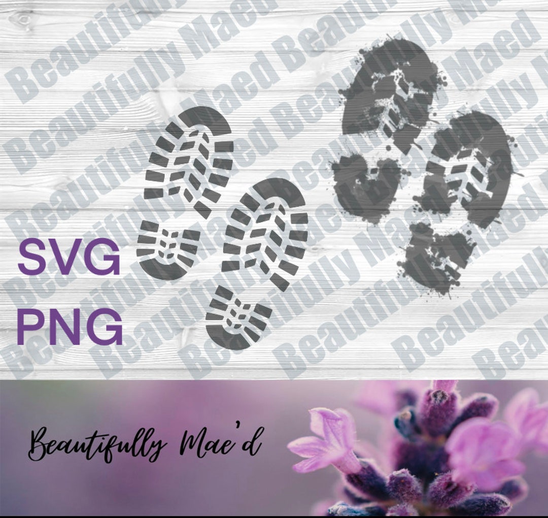 Muddy Boots Footprint SVG PNG, Digital Download - Etsy