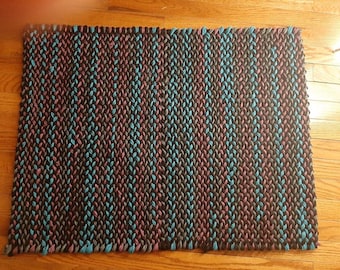 Rug, Recycled Cotton Twined Rugs Rag Rugs 48x25 1/2. - Etsy