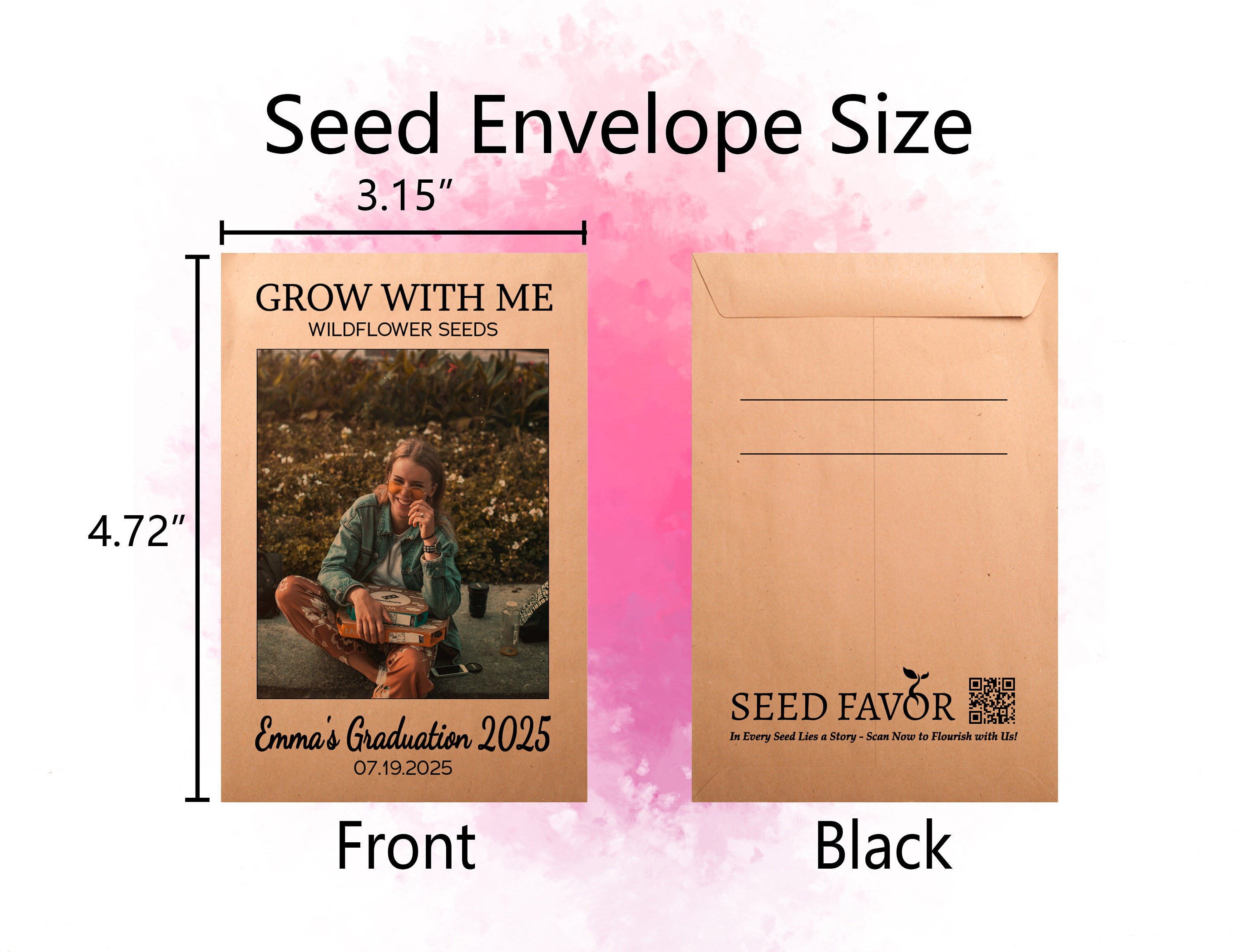 Personalized Photo Graduation Seed Packet Unique Graduation ...