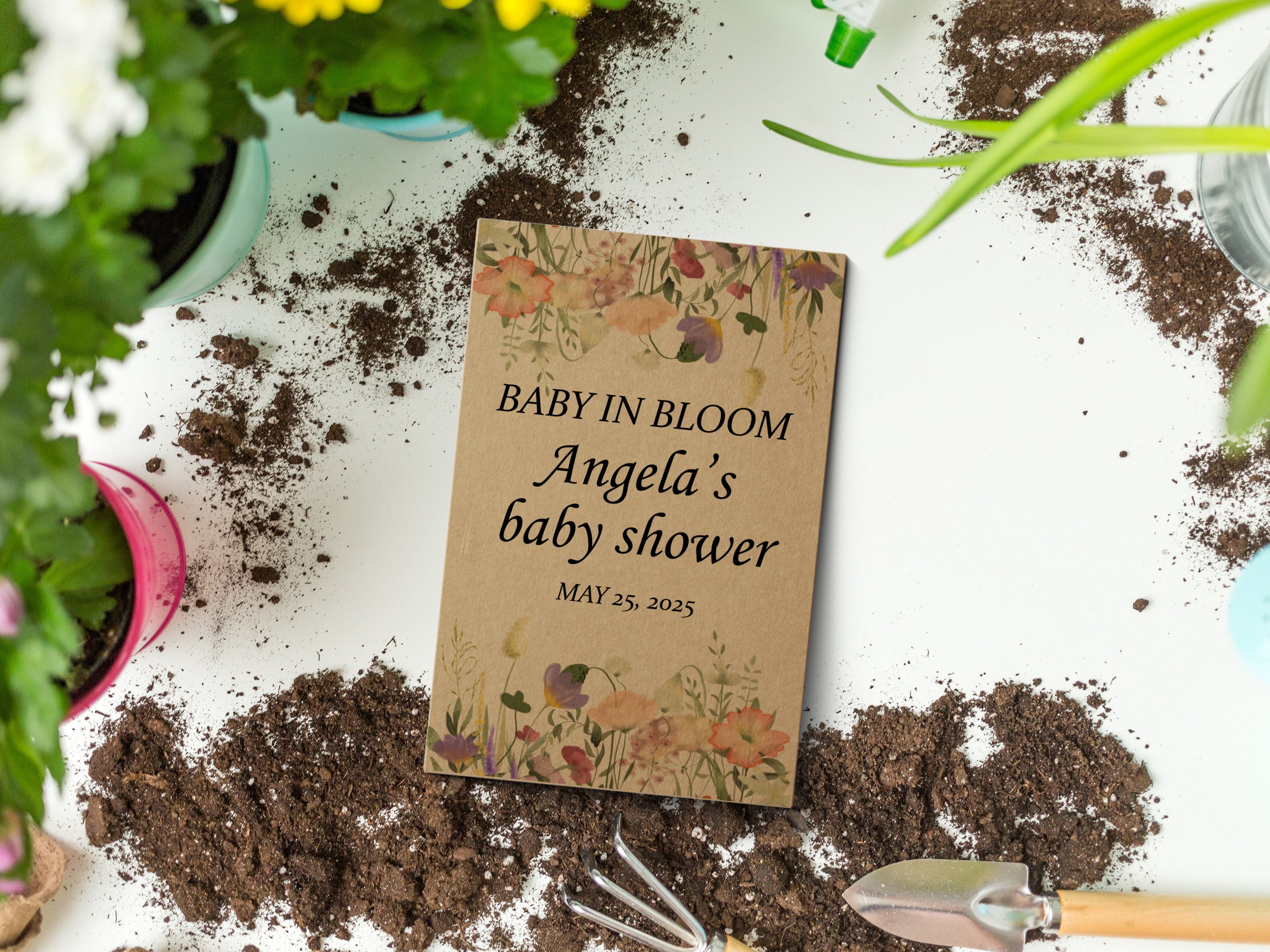 Baby Shower Seed Packet Favors, Baby Shower Party Favors, Baby in Bloom ...