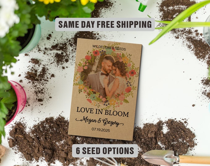 Wedding Seed Packet Favor for Guest Gift Let Love Bloom Seed Favor for ...