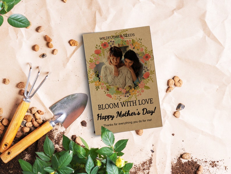 Mothers Day Plant Seed Gift Custom Photo Seed Packet for Mothers Day ...