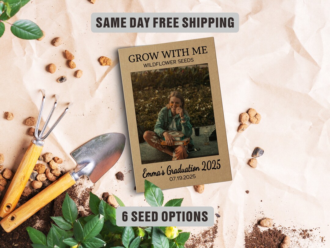 Personalized Photo Graduation Seed Packet Unique Graduation ...