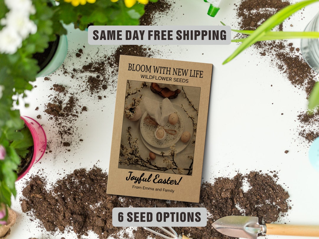 Personalized Photo Easter Seed Packets Easter Gift for Kids Custom ...