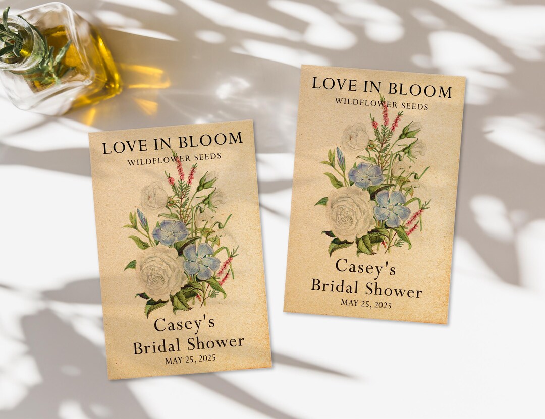 Wildflowers Bridal Shower Seed Packets With SEEDS INCLUDED Love in ...