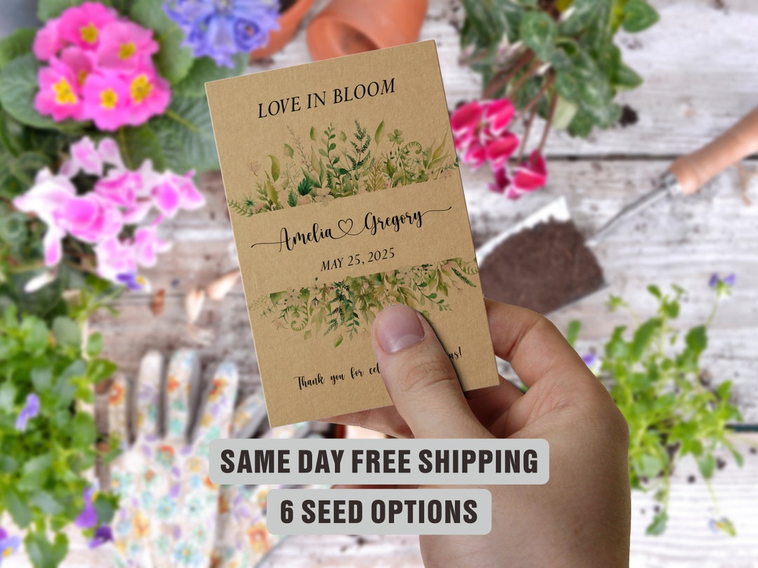 Custom Wedding Seed Favors Personalized Wedding Favors Custom Flower ...