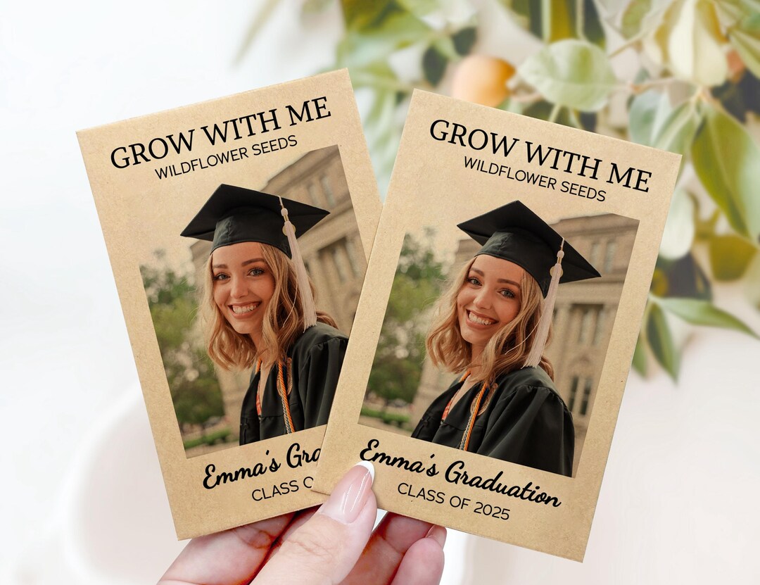 Personalized Photo Graduation Seed Packet Unique Graduation ...