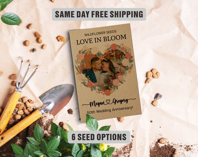 Wedding Seed Packet Favor for Guest Gift Let Love Bloom Seed Favor for ...
