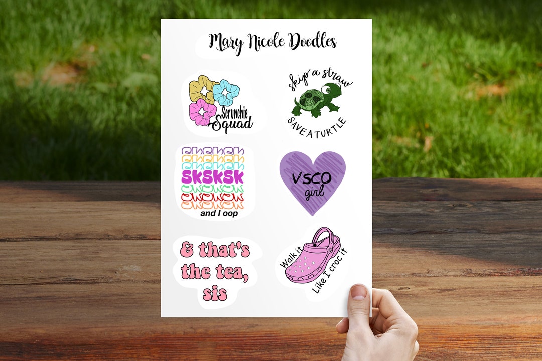 Vsco Elements, Vsco Printable Stickers, Sticker Sheet, Weekly Stickers ...