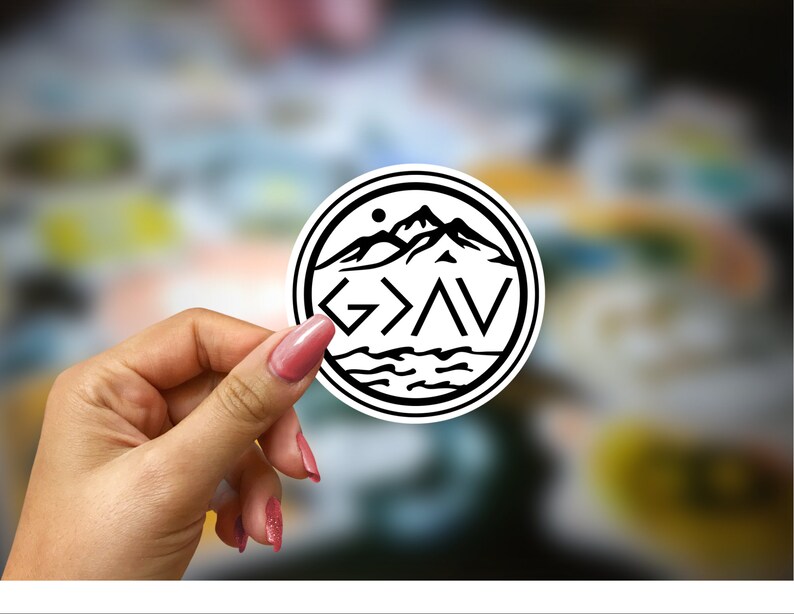 God is Greater Than the Highs and Lows, Christian Sticker, Faith Based ...