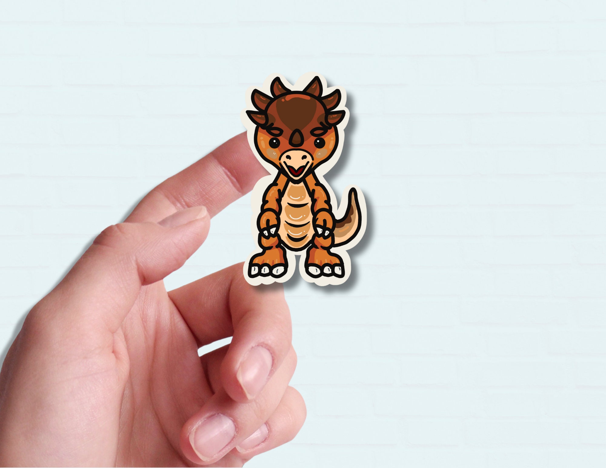 Dinosaur Sticker Hand Doodled Die Cut Vinyl Sticker, Planner Journal ...