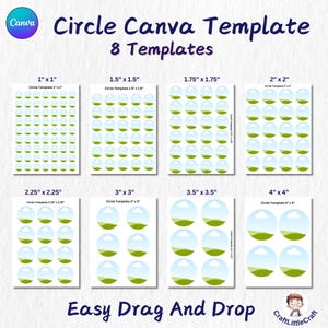 Button Pin Circle Canva Template: Sublimation Frame (digital Download ...