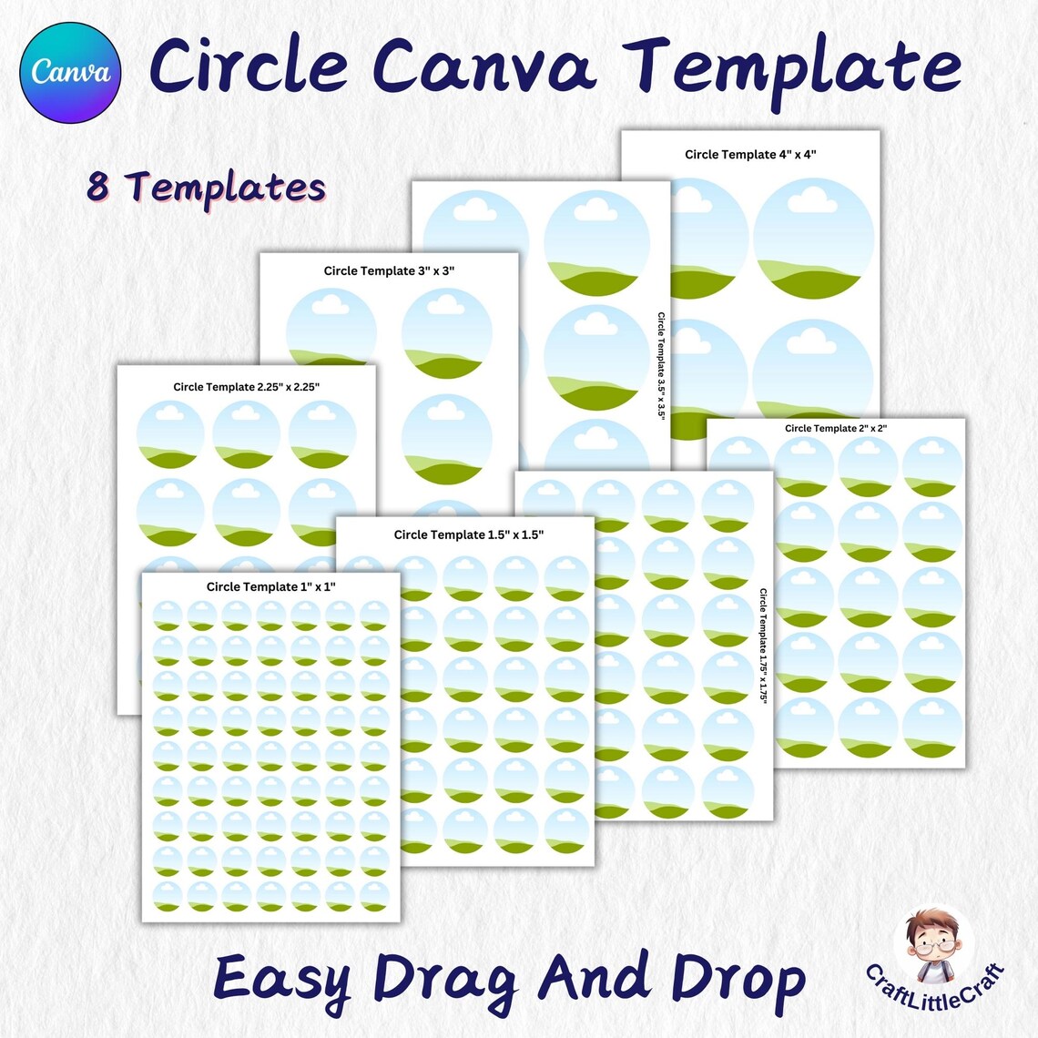 Button Pin Circle Canva Template: Sublimation Frame (digital Download ...