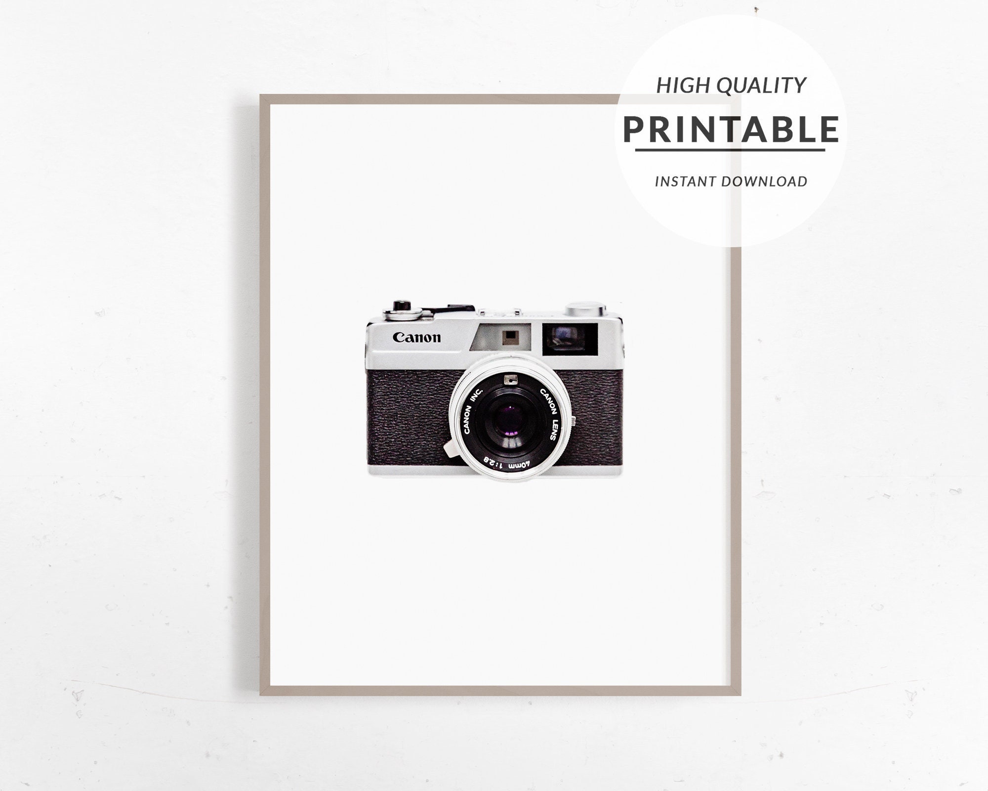 Vintage Camera Print Polaroid Poster Printable Camera Retro | Etsy