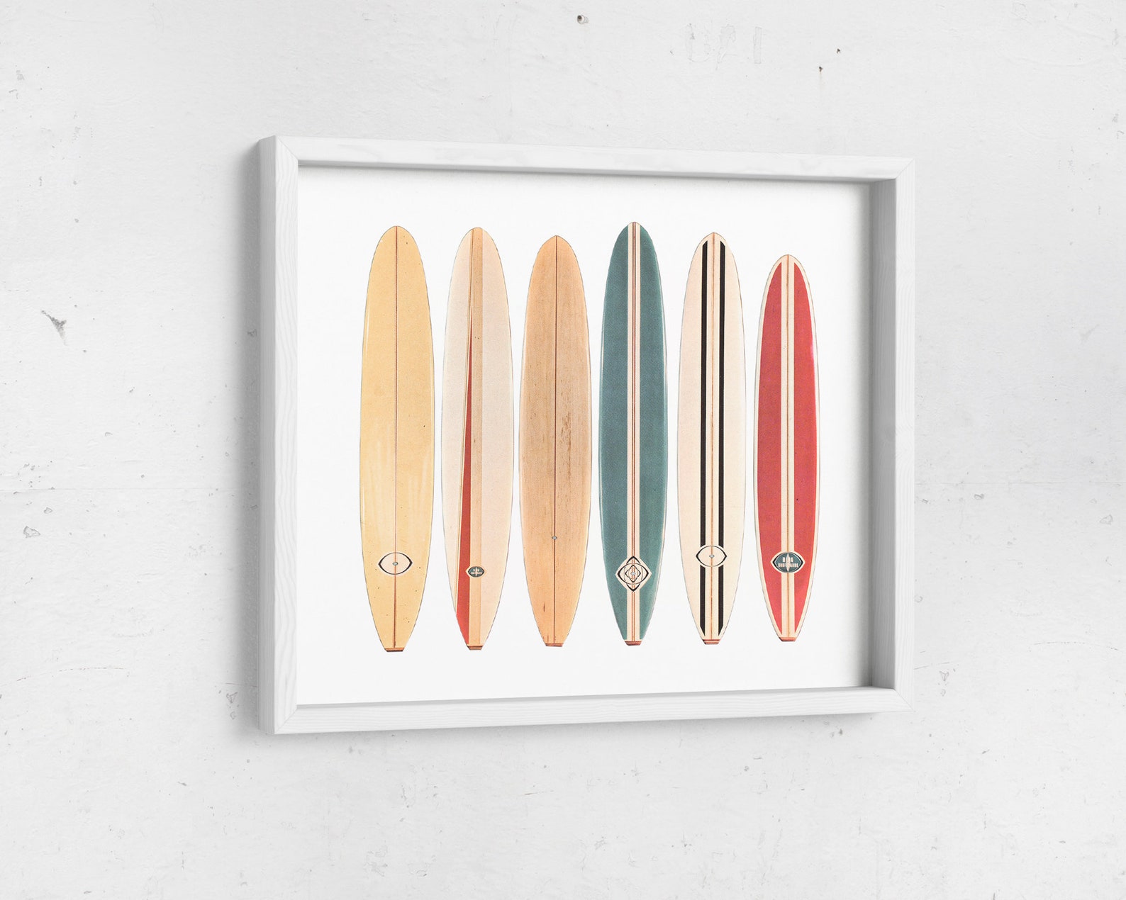 Surf Horizontal Art, Surfboard Wall Art, Surfboard Poster, California ...