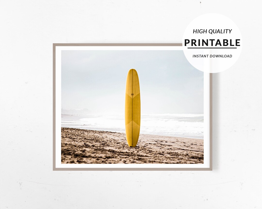 Horizontal Surf Poster, Horizontal Surf Print, Coastal Landscape, Beach ...