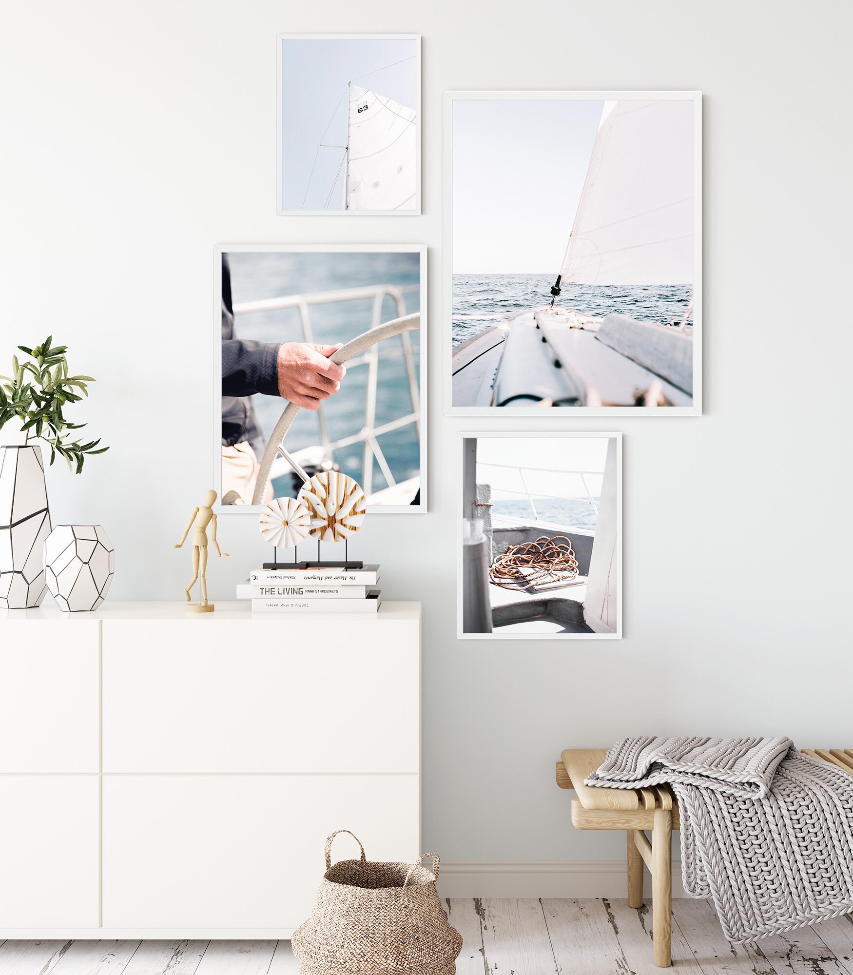 Boat Prints Set, Sailboat Prints Set, Set of 4 Prints, Yatch Prints ...