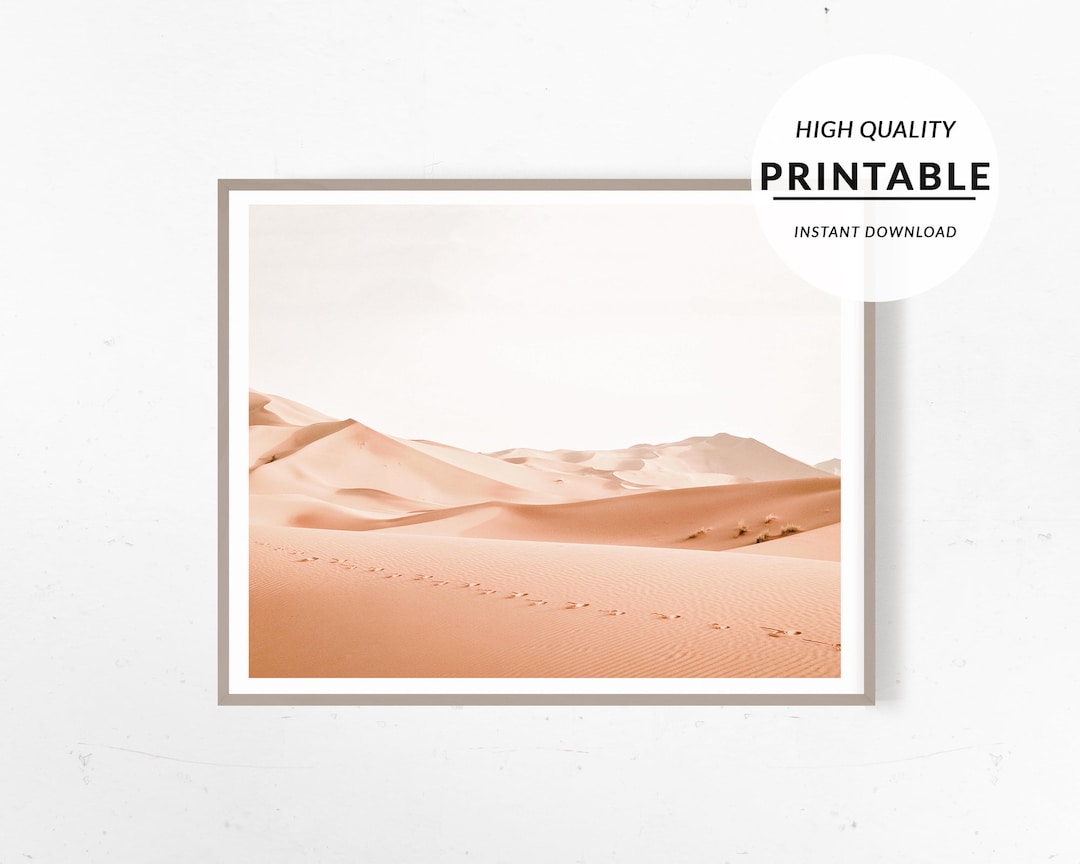 Horizontal Print, Desert Wall Print, Boho Desert Print, Boho Printable ...
