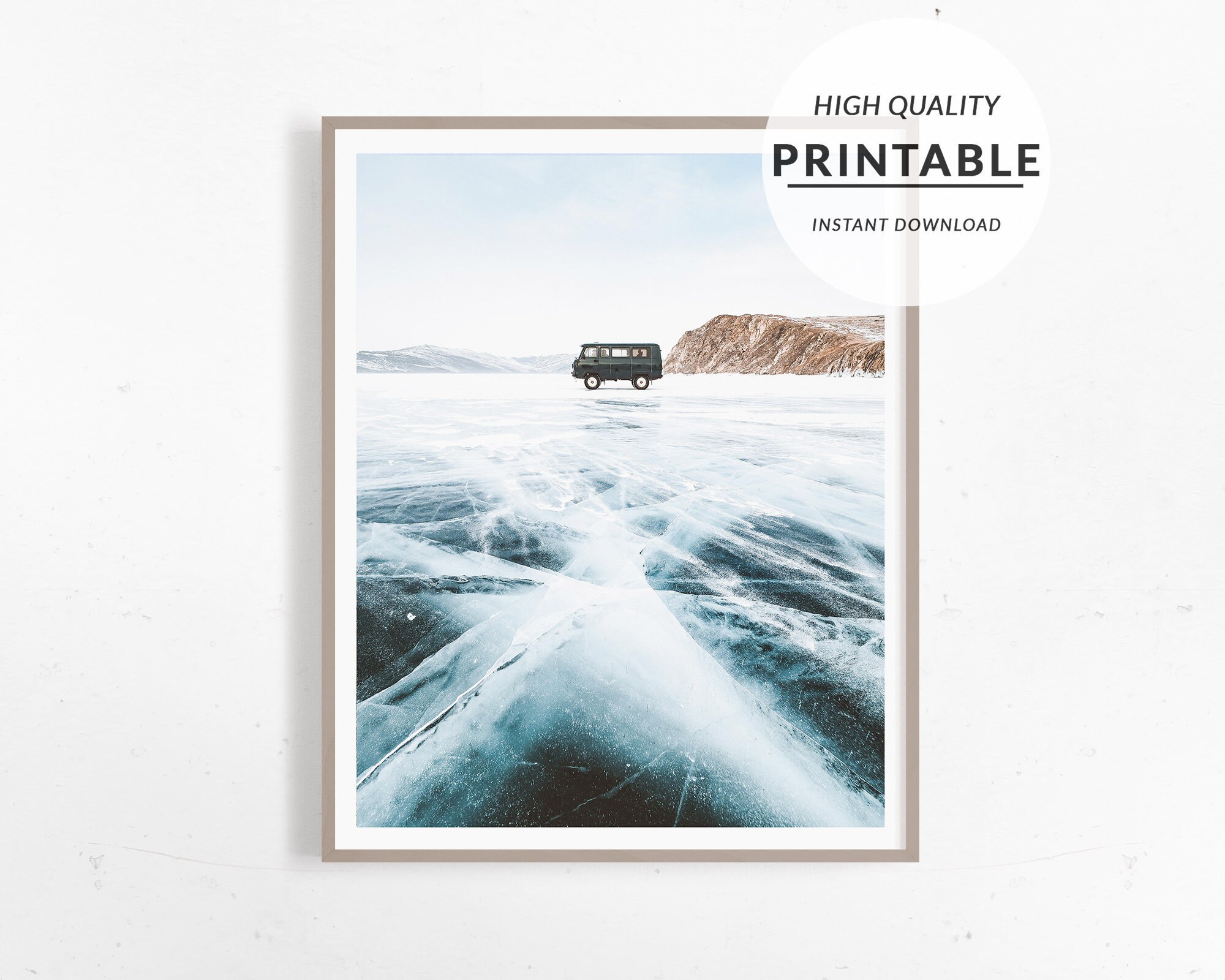 Combi Van Print Van Print Combi Van Poster Iceland | Etsy