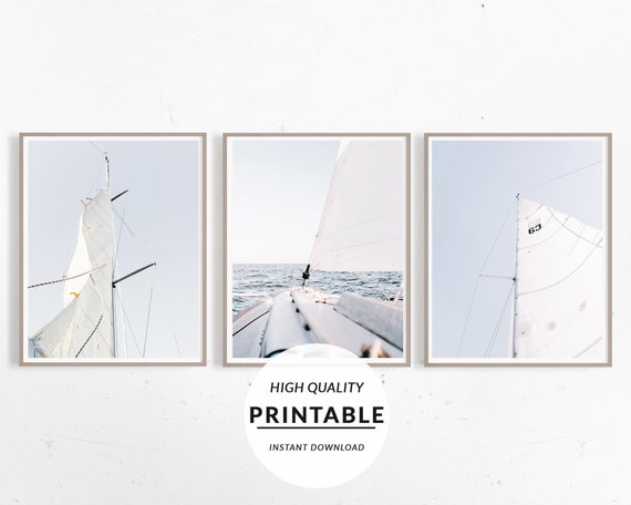 Set 3 Boote Poster Boot Poster Pack Segeln Fotografie | Etsy