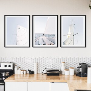 Set of 3 Boat Print, 3 Pieces Print, Set of Yacht Print, Sailboat ...