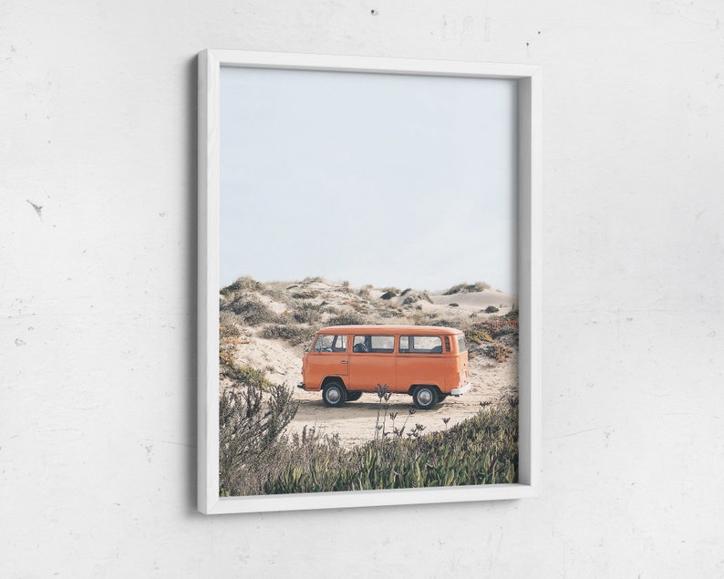Combi Van Print Beach Print Large Wall Art Coastal Wall Art | Etsy