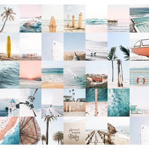 Set of 35 Prints, Beach Collage Kit, Printable Beach Kit, Beach Decor ...