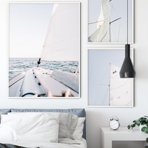 Set of 3 Boat Print, 3 Pieces Print, Set of Yacht Print, Sailboat ...