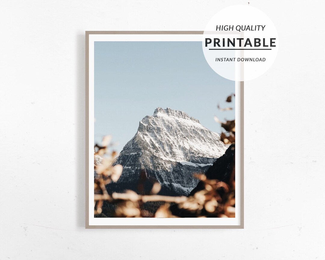 Mountain Print, Mountain Poster, Modern Wall Print, Modern Art Print ...