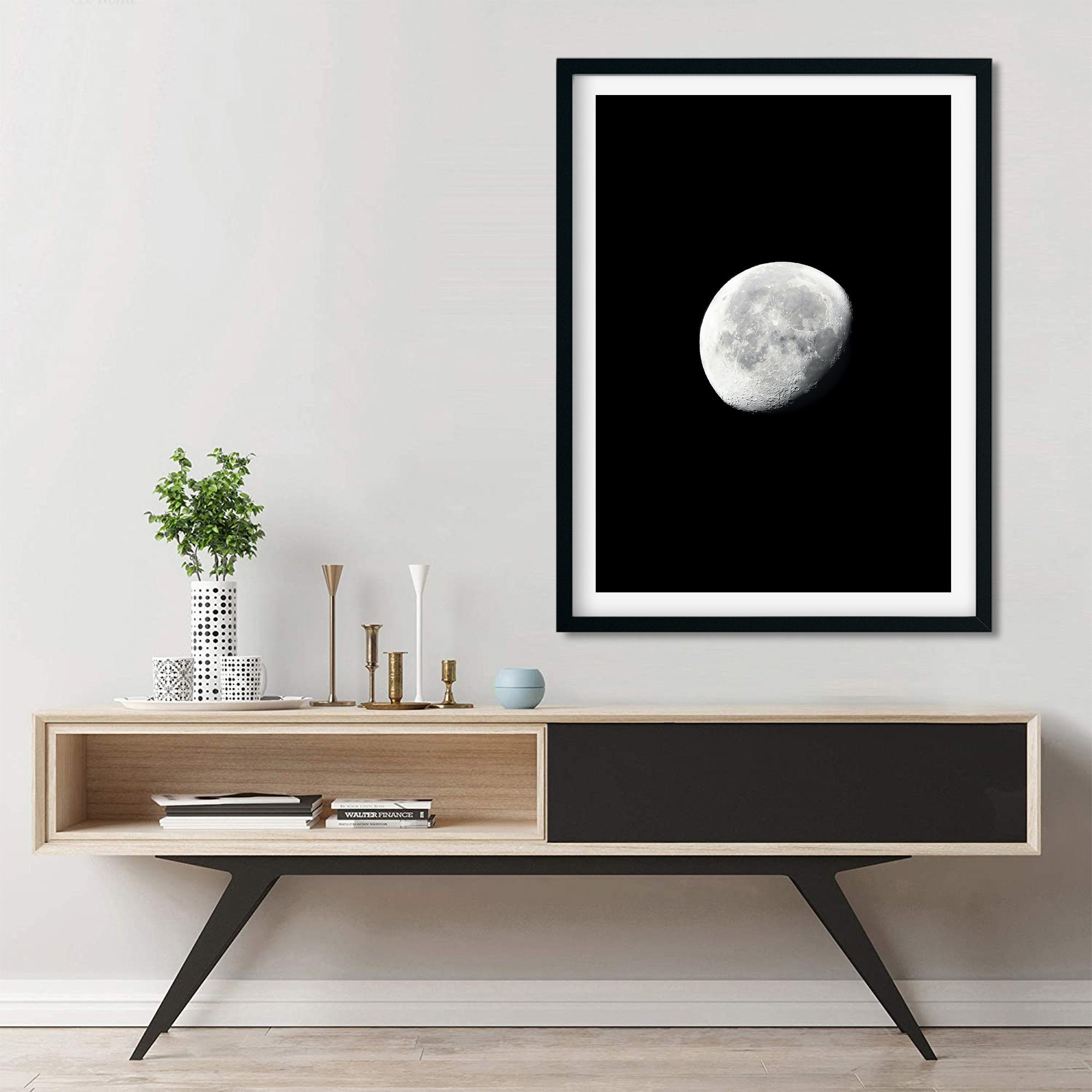 Moon Print Moon Poster Astronomy Poster Full Moon Art Moon - Etsy