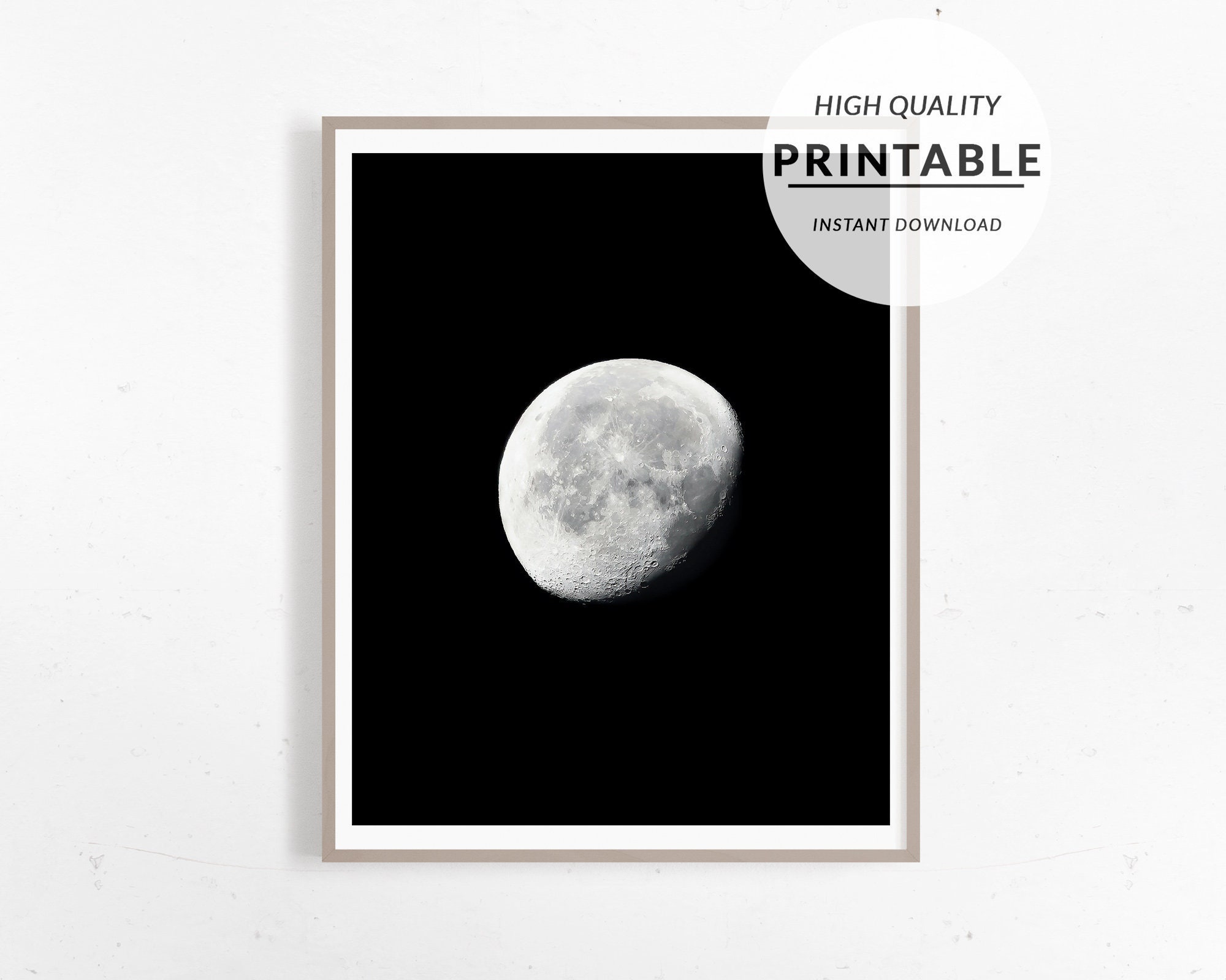 Moon Print Moon Poster Astronomy Poster Full Moon Art Moon - Etsy