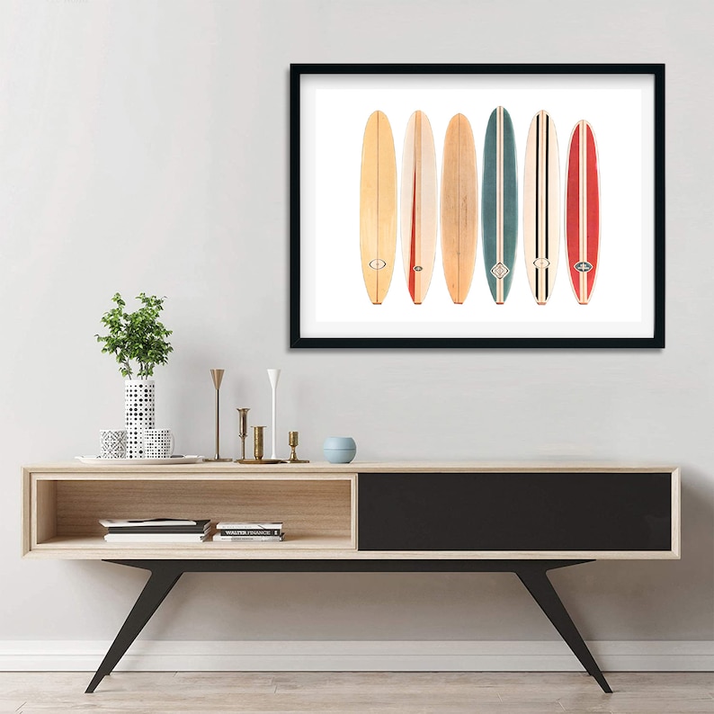 Surf Horizontal Art Surfboard Wall Art Surfboard Poster - Etsy