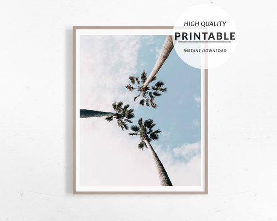 Palm Tree Poster Palm Tree Print Art California Vibe Print | Etsy