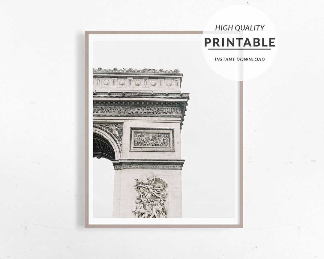 Arch Triumph Print, Arc De Triomphe, Poster Paris, Paris Print ...