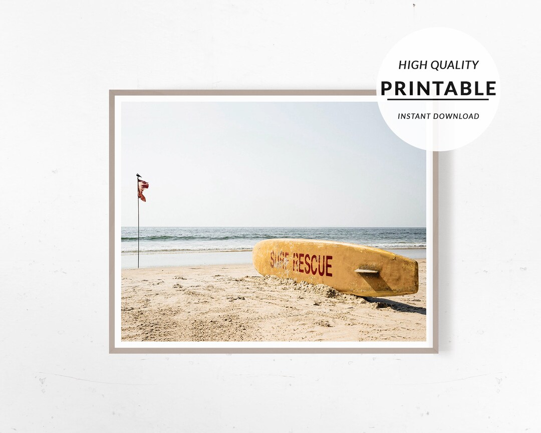 Lifeguard Print, Lifeguard Poster, Surf Print Art, Surf Beach Poster ...