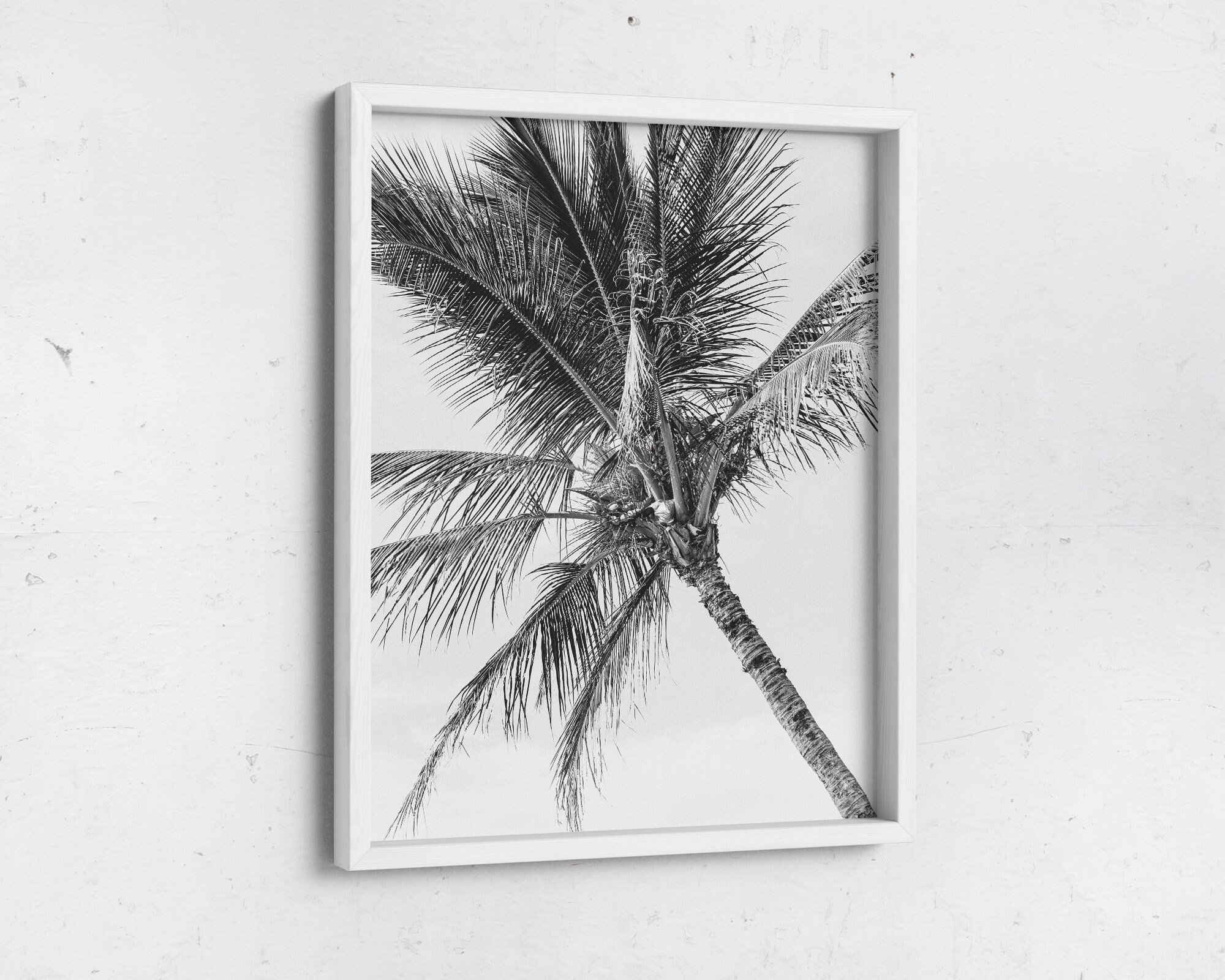 Palm Tree Print Palm Tree Poster Beach Print Leaf Print Etsy